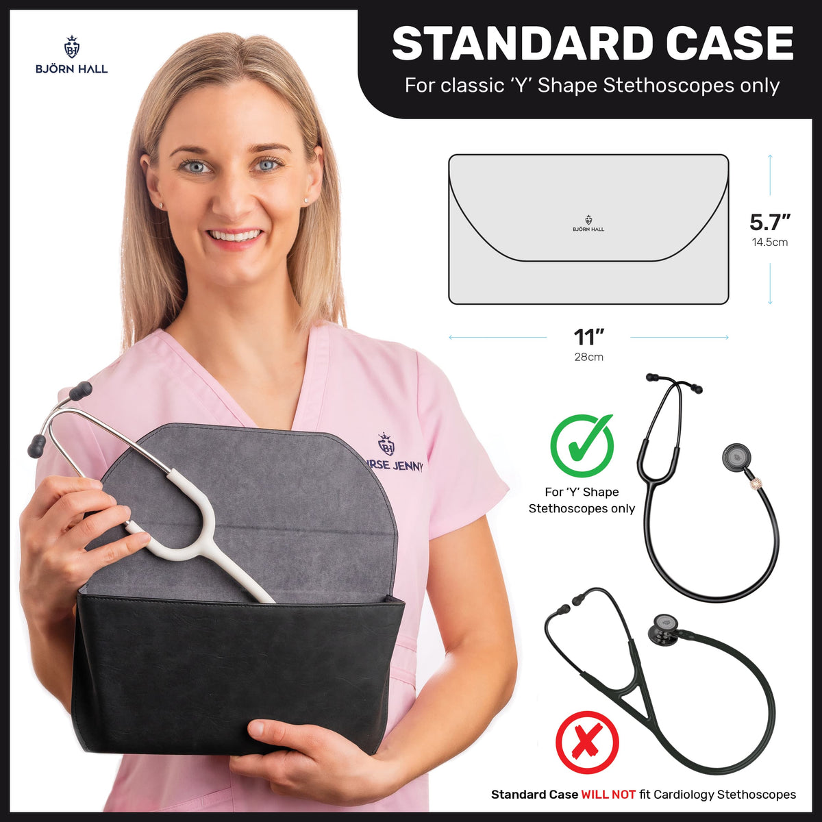 Björn Hall Stethoscope Leather Case | Fits Littmann Classic III